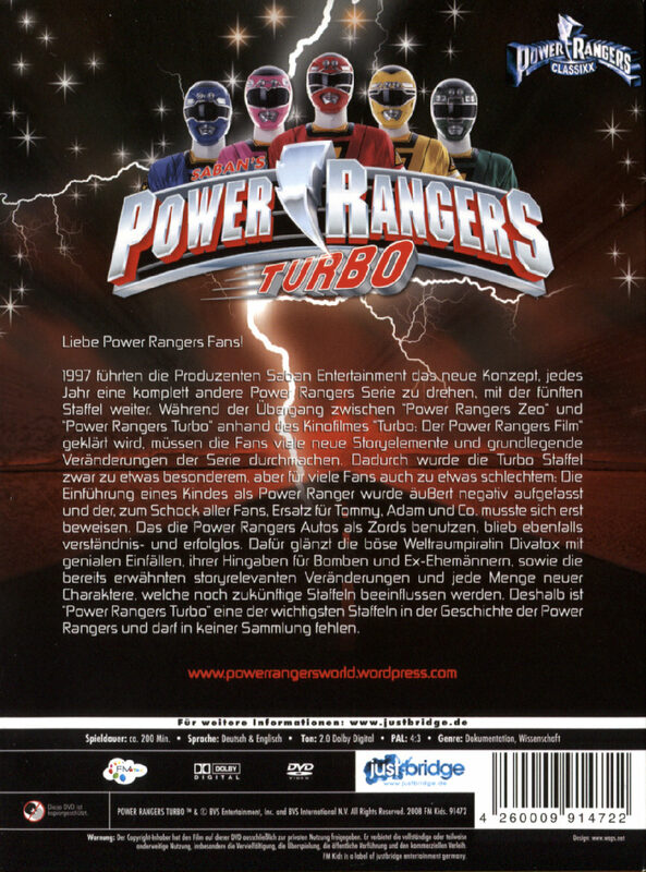 Power Rangers Turbo - Season 5 [5 DVDs] Film | XJUGGLER DVD Shop